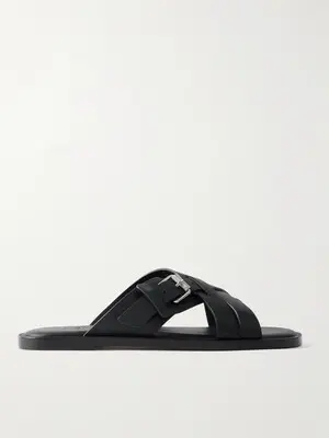 CHRISTIAN LOUBOUTIN Emircross Leather Sandals - Black