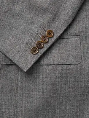 Canali Double-breasted Wool Suit Jacket