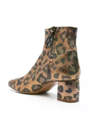 FORTE_FORTE Leopard-print Ankle Boots
