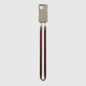 Gucci Ophidia Lanyard Iphone 16 Pro Max Holder Gg Canvas