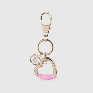 Gucci Heart-shaped Keychain Metal - Pink