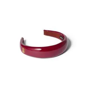 Miu Miu Patent Leather Headband - Crimson