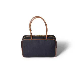 Miu Miu Beau Denim Bag - Blue/brandy