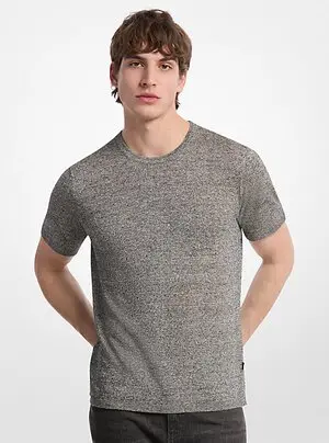 Michael Kors Linen And Cotton T-shirt Black