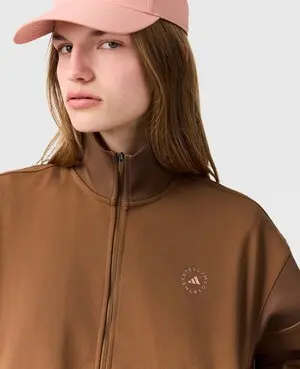 Stella McCartney Logo Funnel-neck Full-zip Sweatshirt - Brown