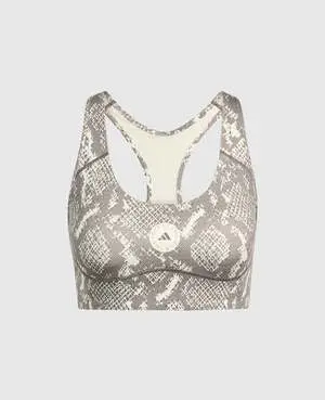 Stella McCartney Truepurpose Power Impact Snake Print Training Bra - Beige