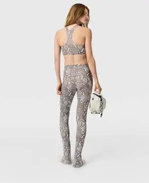 Stella McCartney Truepurpose Power Impact Snake Print Training Bra - Beige