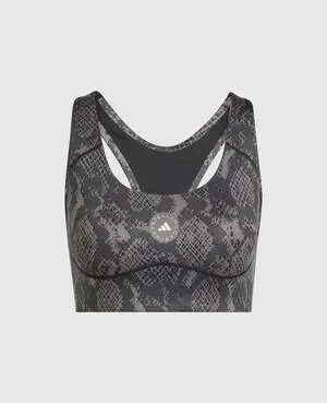 Stella McCartney Truepurpose Power Impact Snake Print Training Bra - Brown