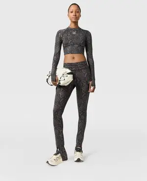 Stella McCartney Truepurpose Training Long-sleeve Cropped Top - Brown