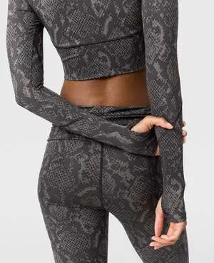 Stella McCartney Truepurpose Training Long-sleeve Cropped Top - Brown