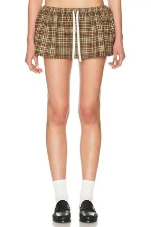 Miu Miu Drawstring Waist Mini Skirt