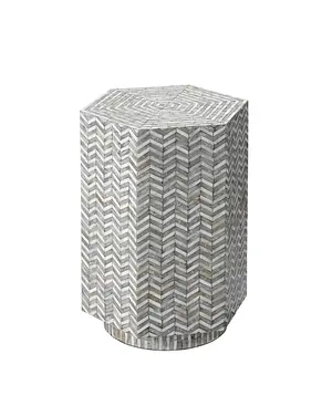 JAMIE YOUNG CO. Brando Hexagon Side Table - Grey