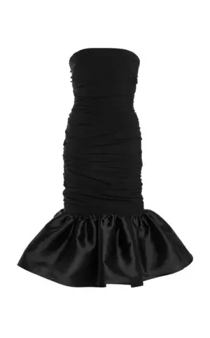 GRETA CONSTANTINE Crane Strapless Ruffled Dress