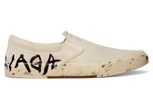 Balenciaga Paris Low Top Graffiti Sneakers - White/black