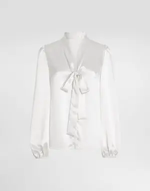 Dolce & Gabbana Tie Detailed Blouses