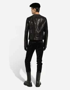 Dolce & Gabbana Collarless Leather Jacket