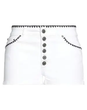 DONDUP High Waisted Embroidered Shorts - White
