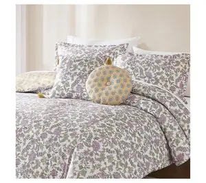 LUSH DECOR Lillian Block Reversible Comforter 5 Pc Set F/q