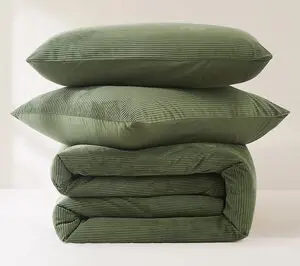 LUSH DECOR Arden Ribbed Corduroy Comforter 3pc T Full/queen