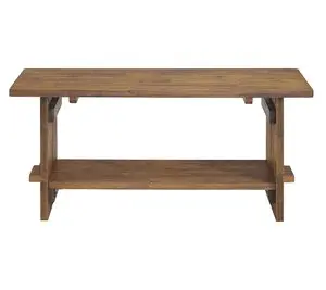 ALATERRE FURNITURE Bethel Acacia Wood 40' Bench W/ Shelf - One-color