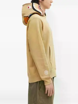 A BATHING APE Shark-motif Hoodie - Neutrals