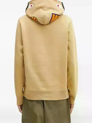 A BATHING APE Shark-motif Hoodie - Neutrals