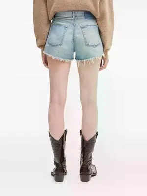 A BATHING APE Crystal Ape Head Denim Shorts