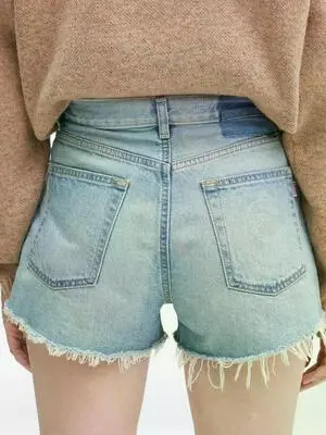 A BATHING APE Crystal Ape Head Denim Shorts