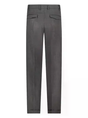 PT TORINO Pleated-front Trousers With Cuffed Hems