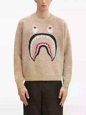 A BATHING APE Shark-head Intarsia Sweater