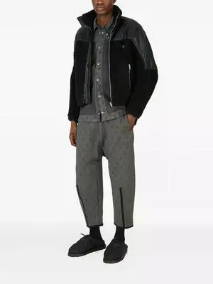BYBORRE Textured Panelled Shirt