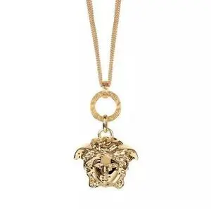 Versace Medusa Head Stacked Chain Necklace - Gold