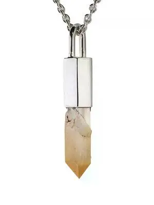 PARTS OF FOUR Sterling Talisman Mango Quartz Necklace - Silver