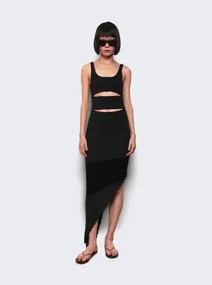 Christopher Esber Slashed Knit Asymmetric Tank Dress