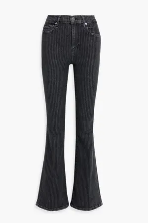 FRAME Le High Flare Pinstriped Jeans