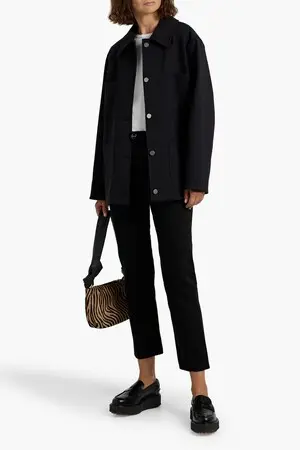Theory Cotton-blend Twill Jacket With Buttoned Cuffs And Patch Pockets