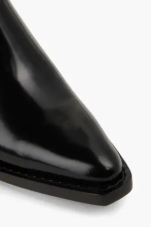 3.1 Phillip Lim Downtown Glossed-leather Mules - Black