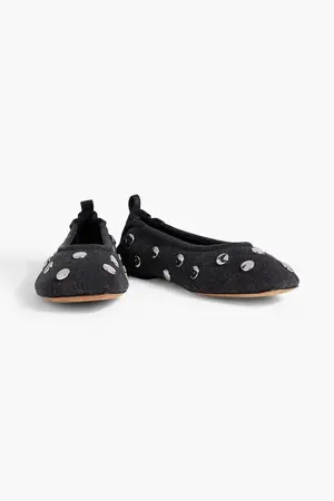 3.1 Phillip Lim Studded Denim Ballet Flats