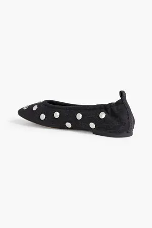3.1 Phillip Lim Studded Denim Ballet Flats