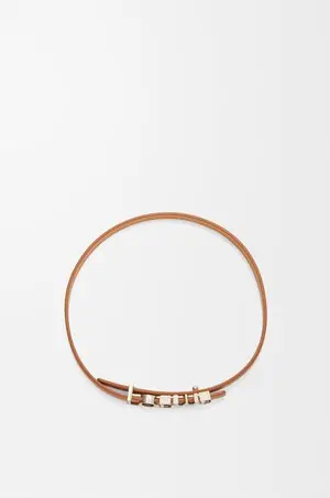 Loewe Double Wrap Bracelet - Tan/palladium