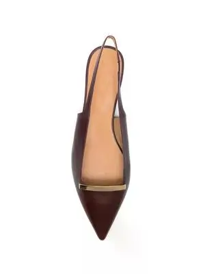 TOD'S Leopard Print Slingback Pumps - Brown