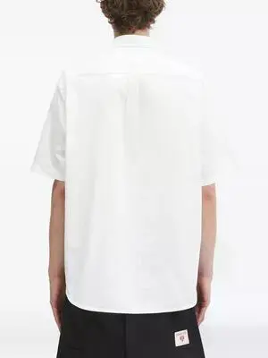 A BATHING APE One Point Embroidered Short-sleeve Shirt - White
