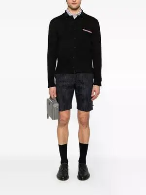 Thom Browne Rwb-stripe Virgin Wool Cardigan