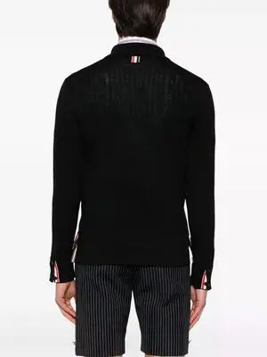 Thom Browne Rwb-stripe Virgin Wool Cardigan