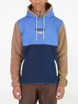 FILA Panelled Fleece Hoodie - Blue