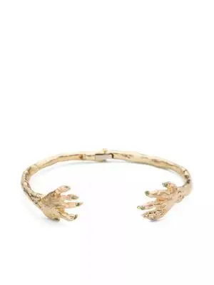 ALICE WAESE 14kt Yellow Emerald Hands Bracelet - Gold