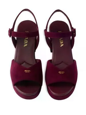 Prada Padded Suede Sandals