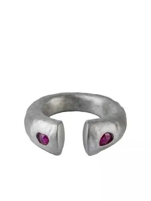 PARTS OF FOUR Sterling And Ruby Ring - Silver