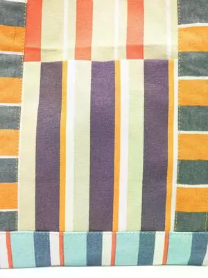 ÉPICE Striped Panel Tote Bag