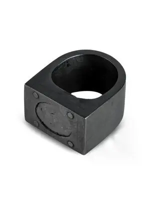PARTS OF FOUR Oxidised Sterling-silver Ring With Diamond
